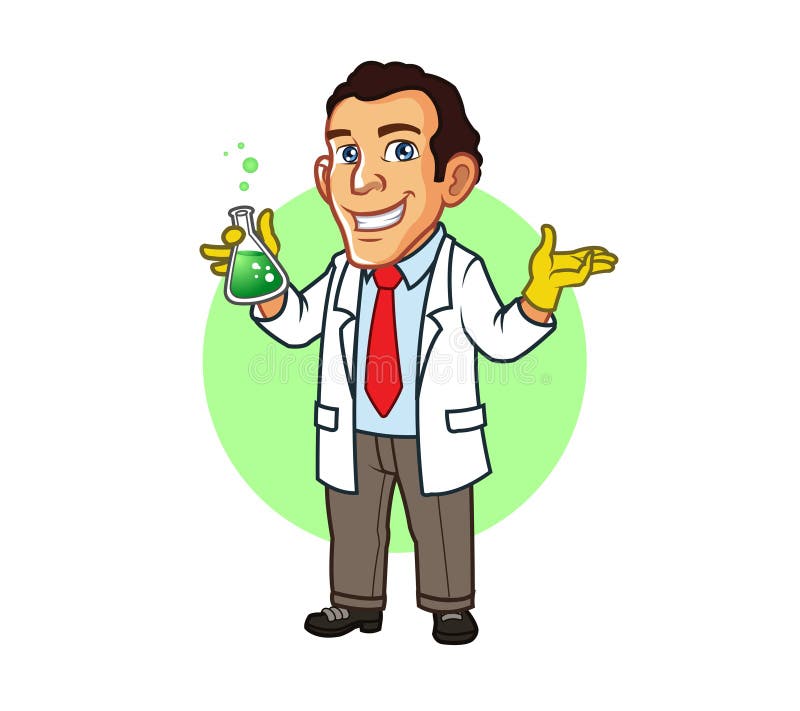 Young Scientist Cartoon stock vector. Illustration of chemist - 61839301