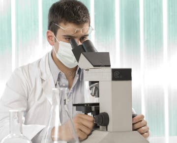Young Scientist Discovering Something Stock Image - Image of glass ...