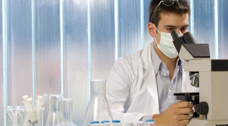 Young Scientist Discovering Something Stock Image - Image of coat ...