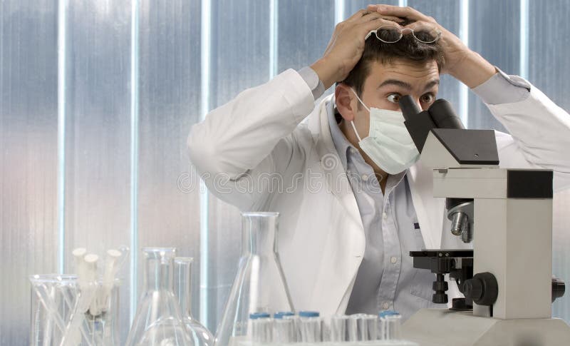 Young Scientist Discovering Something Stock Image - Image of glass ...