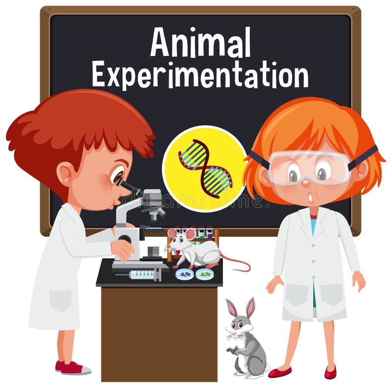 Young Scientist Doing Experimentation with Animal Stock Vector ...