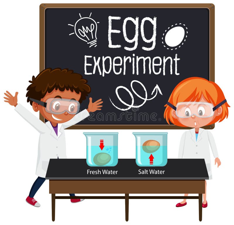 Young Scientist Explaining Science Experiment with Egg Float Test Stock ...