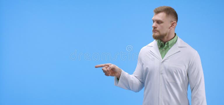 Young Scientist Pointing Right Stock Image - Image of positive ...