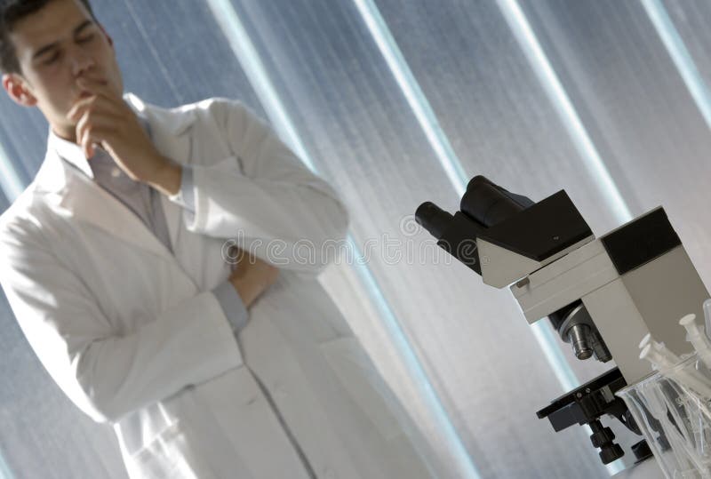 Young Scientist Thinking In His Lab Picture. Image: 6437208