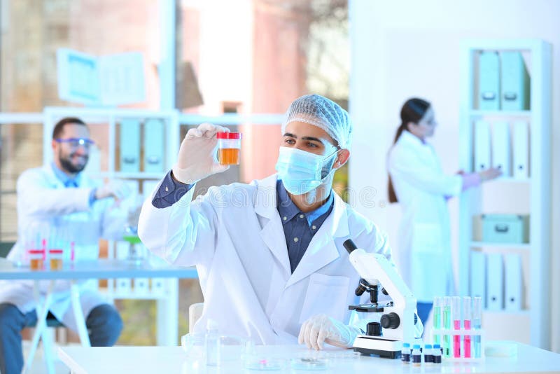 Scientist with Rat in Chemical Laboratory, Closeup. Animal Testing ...