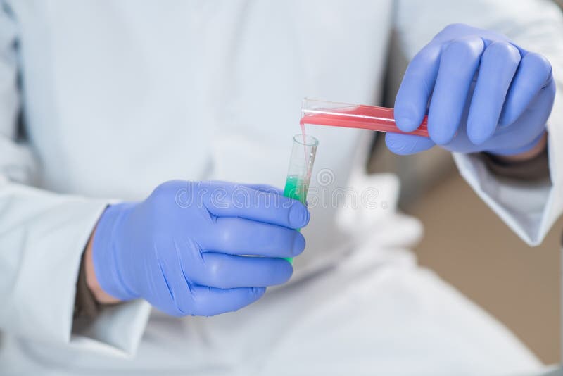 Young Scientist Working with Liquid Materials Stock Photo - Image of ...