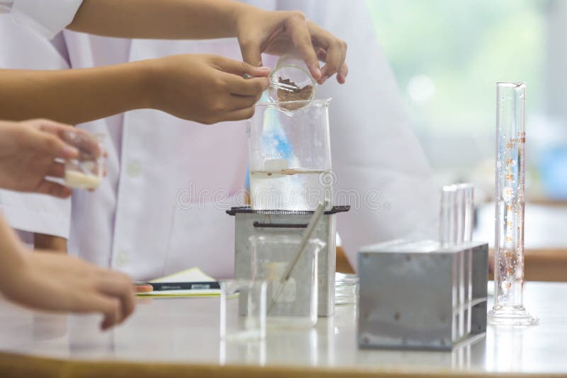 Young Scientists are Doing Experiments in Science Labs. Stock Photo ...