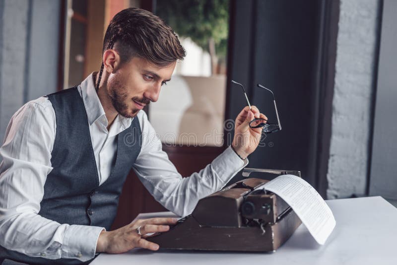 Young Screenwriter Reading the Script Stock Photo - Image of caucasian ...