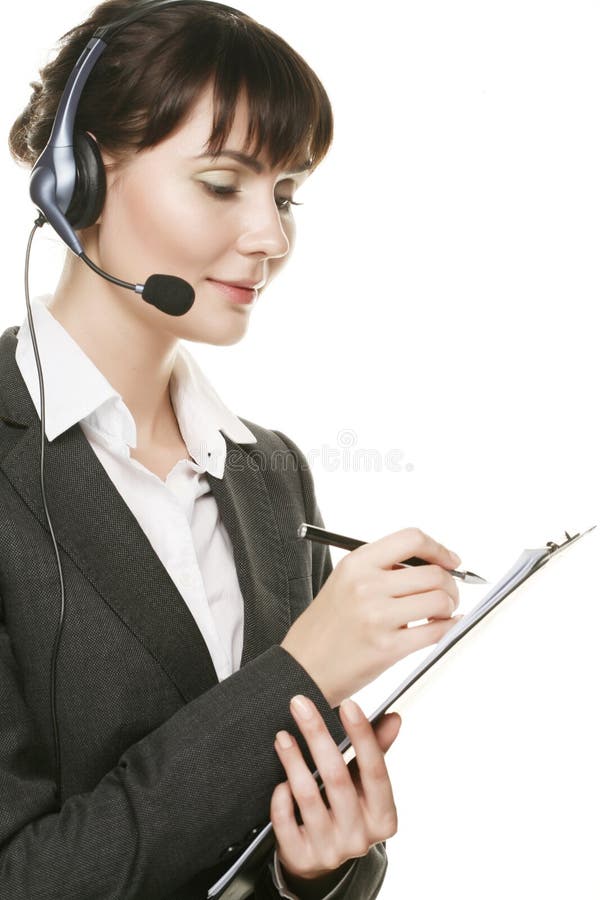Young Secretary Taking Notes Stock Photo - Image of lady, attractive ...