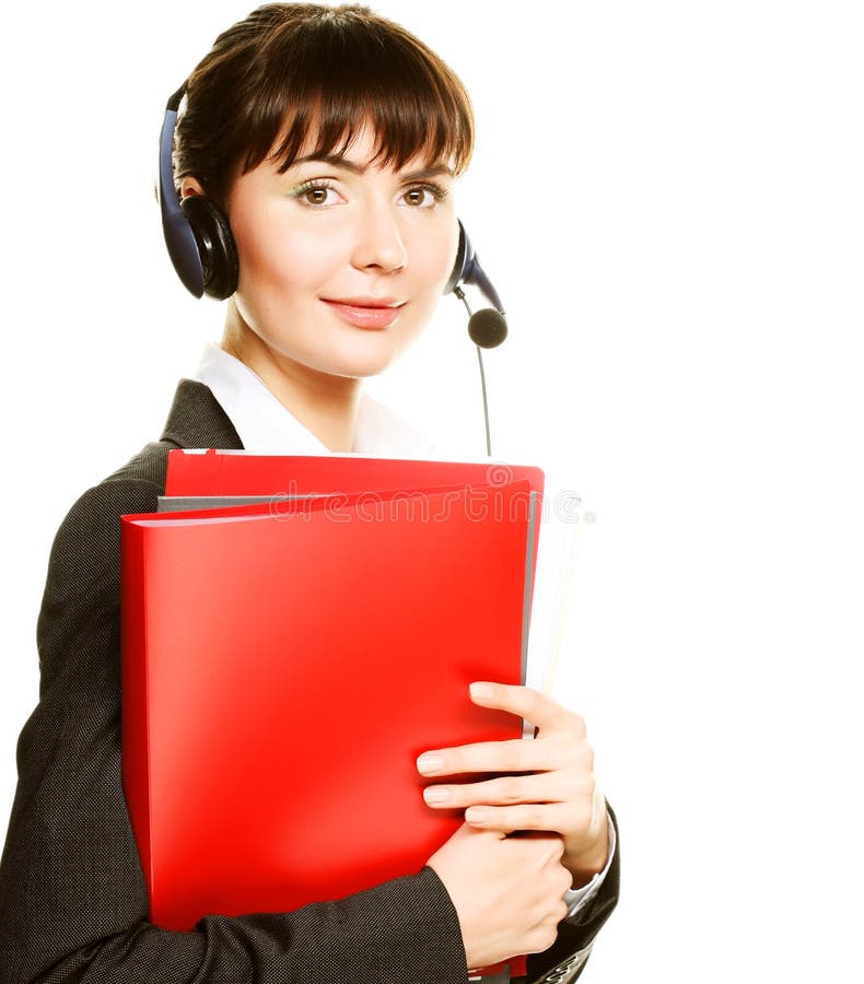 Young Secretary Taking Notes Stock Image - Image of isolated, model ...