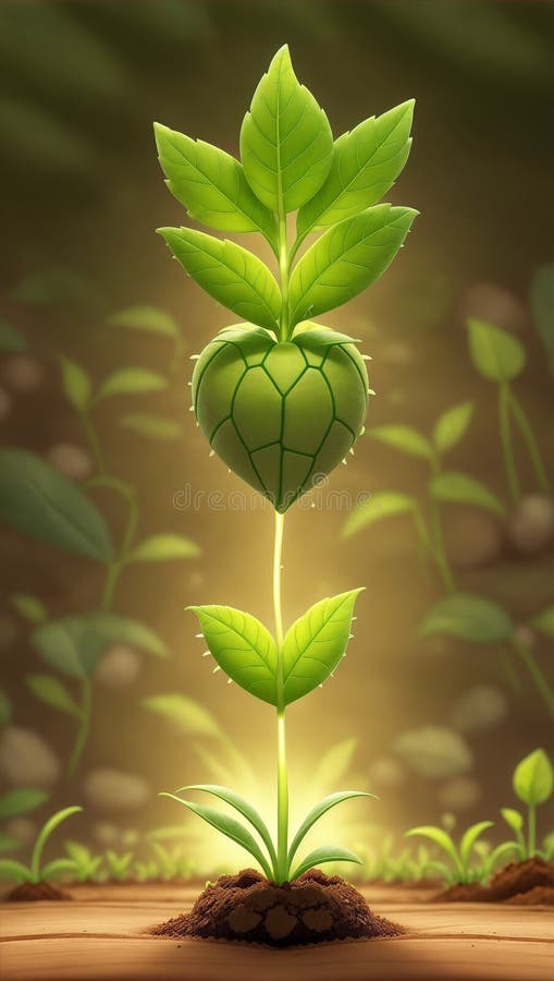 Young Seedling Breaking through the Dark Soil, the Natural Process of ...