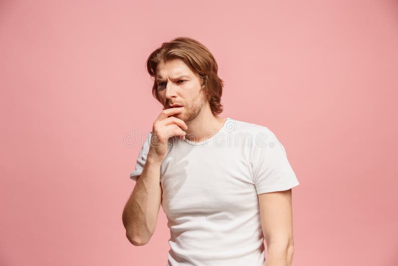 Young Serious Thoughtful Business Man. Doubt Concept. Stock Photo ...