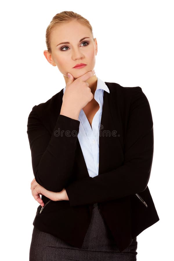 Young Serious Thoughtful Business Woman Stock Image - Image of casual ... Young Serious Thoughtful Business Woman Stock Image - Image of casual ...