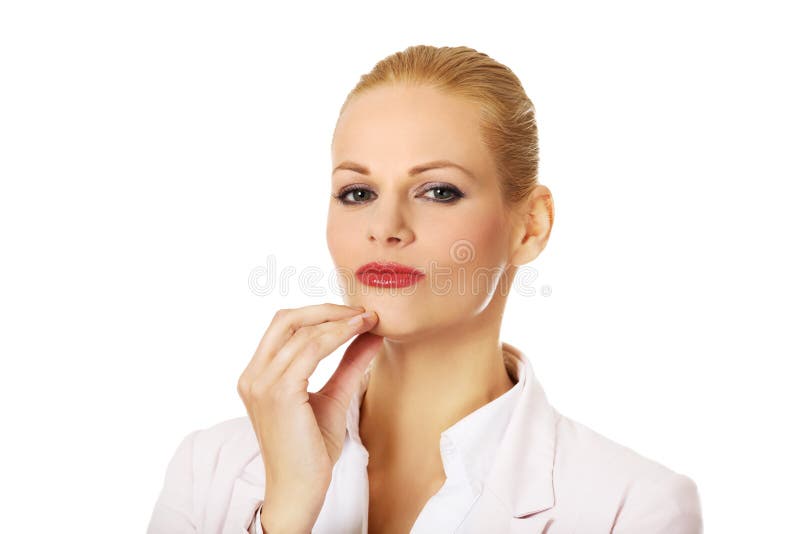 Young Serious Thoughtful Business Woman Stock Photo - Image of ... Young Serious Thoughtful Business Woman Stock Photo - Image of ...