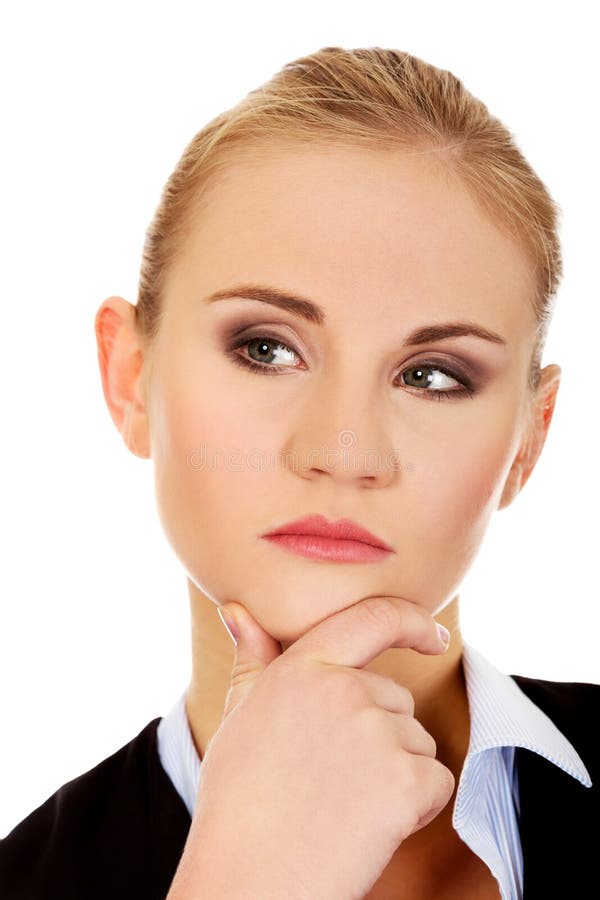 Young Serious Thoughtful Business Woman Stock Photo - Image of ... Young Serious Thoughtful Business Woman Stock Photo - Image of ...