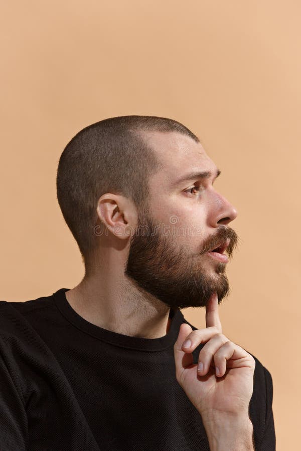 Young Serious Thoughtful Businessman. Doubt Concept. Stock Image ...