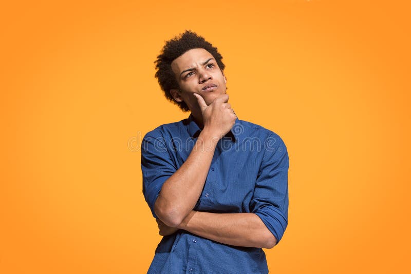 Young Serious Thoughtful Businessman. Doubt Concept. Stock Image ...