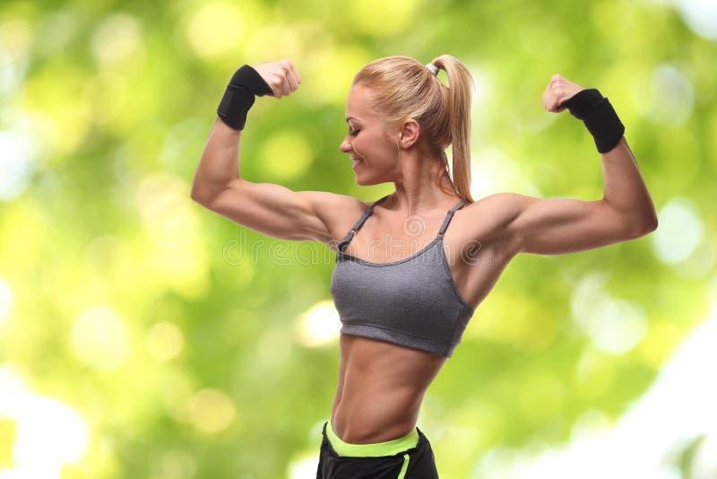 Beautiful athletic woman stock image. Image of bodybuilding - 145462957