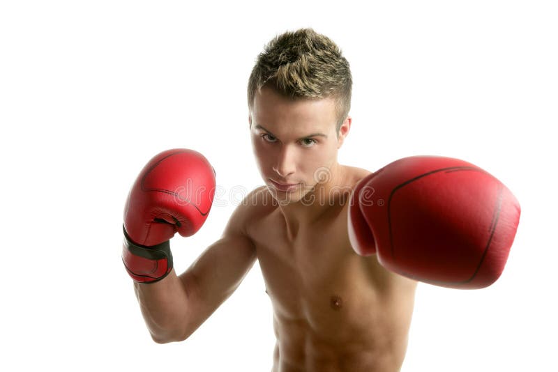 Young shaped man boxing stock image. Image of bodybuilder - 8357579