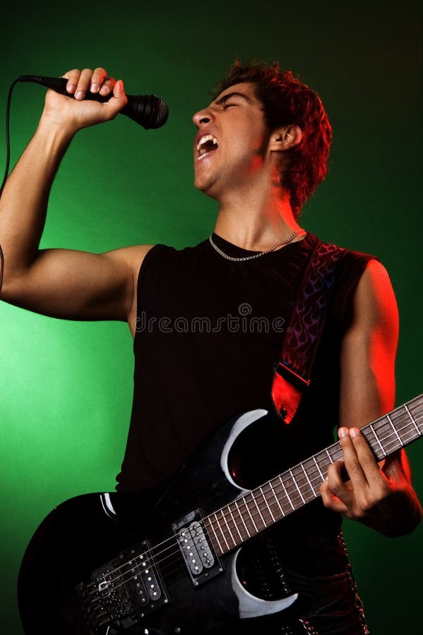 Young Singer on the Concert Stock Image - Image of microphone ...