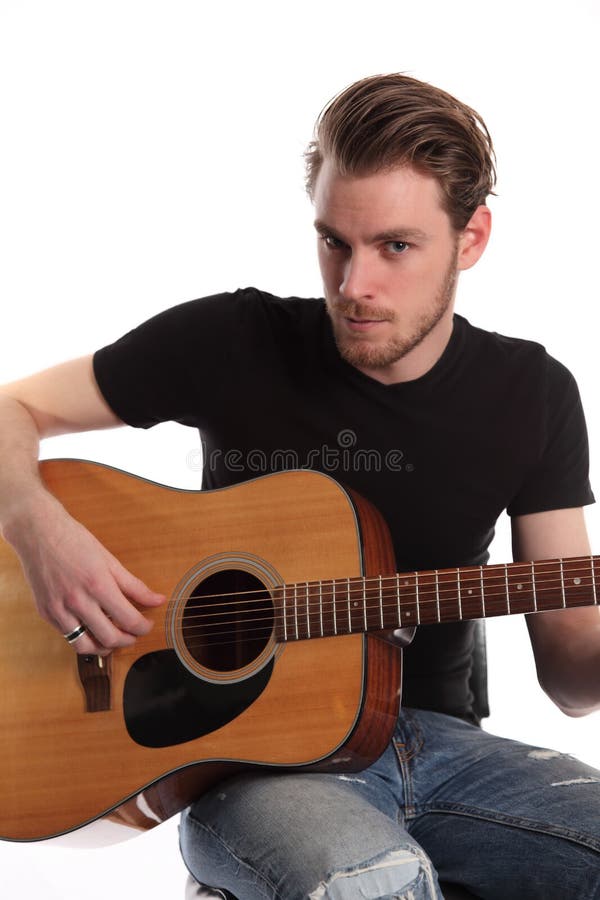 Young singer songwriter stock image. Image of acoustic - 27694045