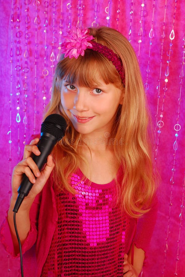 Young singer on the stage stock image. Image of festival - 20856951