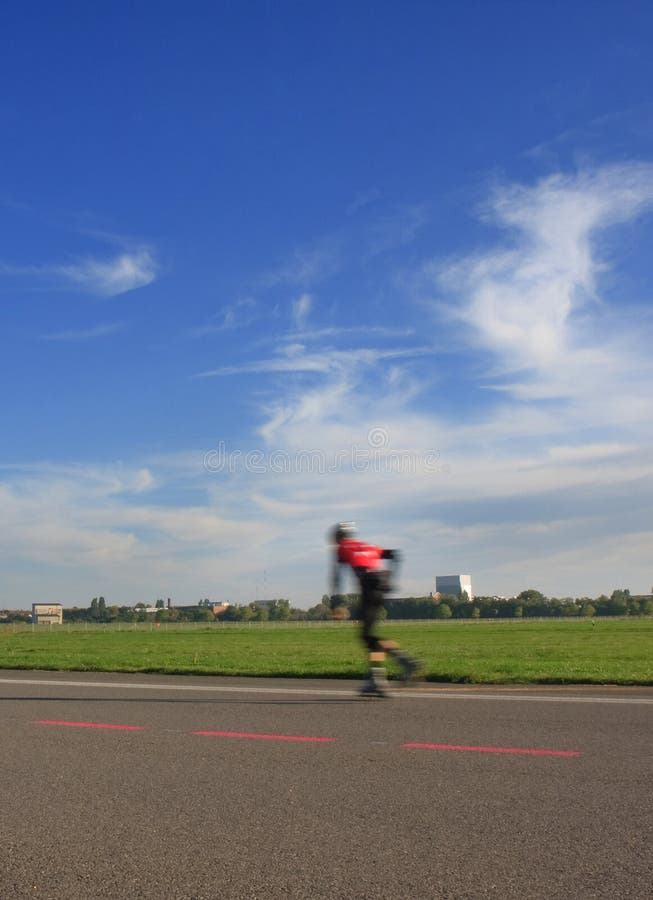 Young Skater Boy Riding on Roller Skates Stock Image - Image of skater ...
