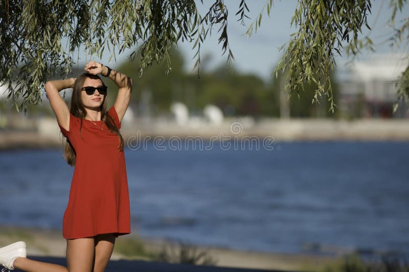 Young Slender Woman by the Sea Stock Image - Image of travel ...