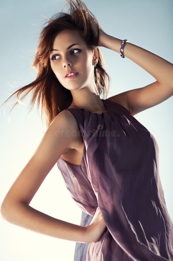 Young slim woman portrait stock image. Image of portrait - 12265501