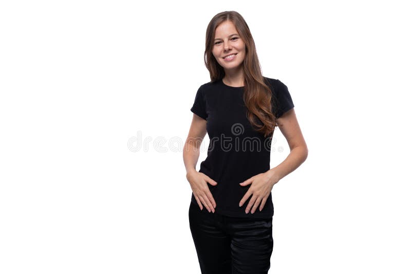 Young Slim Woman Smiling with Teeth Wide Open Stock Image - Image of ...
