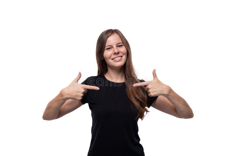 Young Slim Woman Smiling with Teeth Wide Open Stock Image - Image of ...