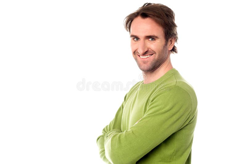 Young Smart Guy Posing with Confidence Stock Photo - Image of human ...