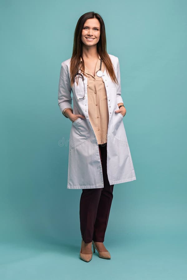 Young, Smart and Professional Doctor Isolated on Light Blue. Stock ...