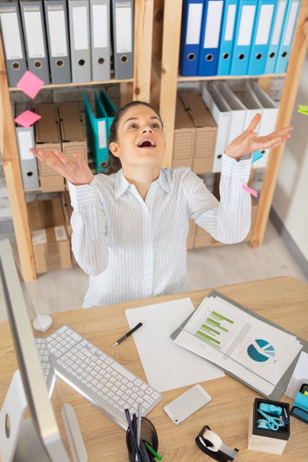 Young Smiling Business Woman in Office Stock Image - Image of shopping ... Young Smiling Business Woman in Office Stock Image - Image of shopping ...