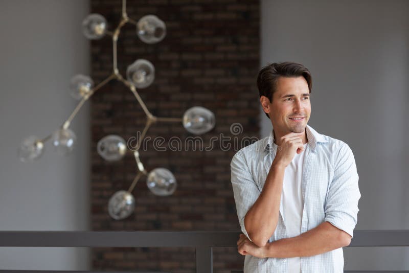 Young Smiling Confident Good Looking Man at Home Stock Photo - Image of ...