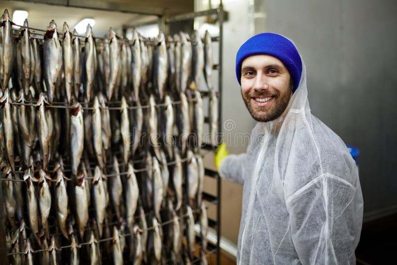 Staff at work stock photo. Image of kippers, fishmonger - 112898542