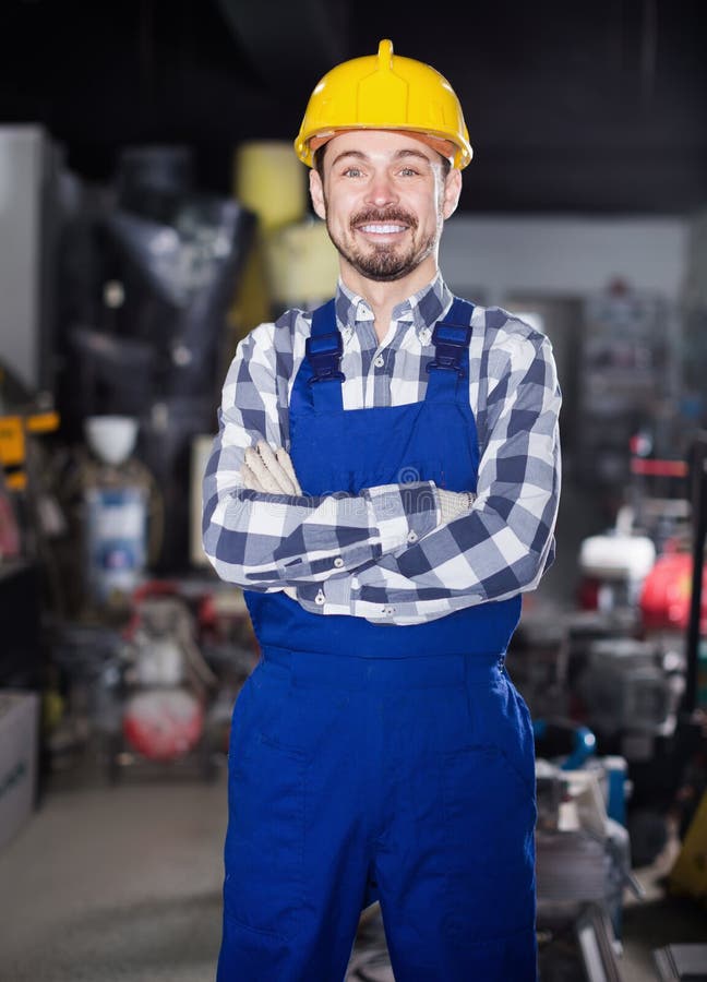 Young Smiling Guy Displaying His Workplace Stock Image - Image of ...