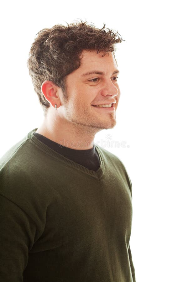 Young smiling man stock photo. Image of emotions, earrings - 9357912