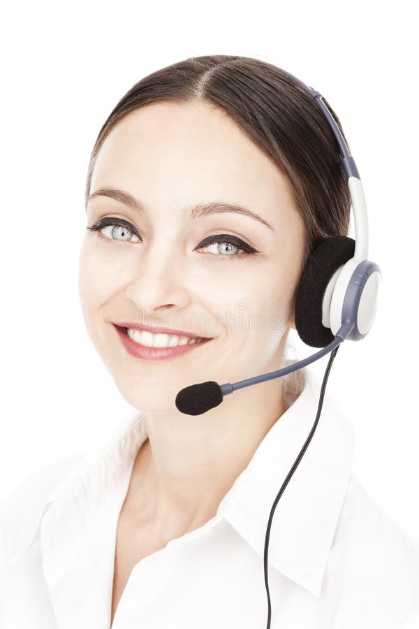 Cute techsupport girl stock image. Image of business, human - 1930741