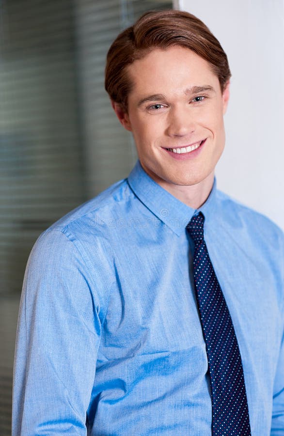 Young Smiling Relaxed Corporate Guy Stock Photo - Image of corporate ...