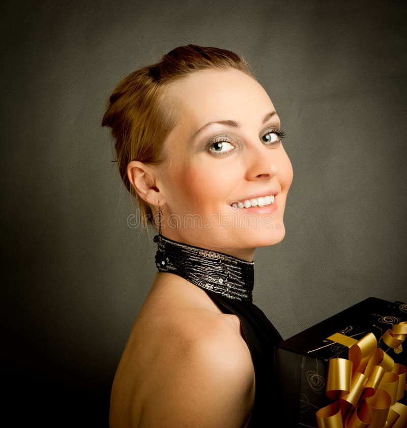 Young Smiling Woman with Flowers Stock Photo - Image of aroma, adult ...