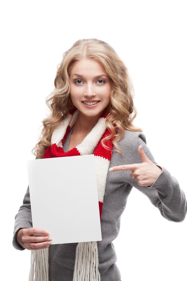 Young Smiling Woman Pointing at Sign Stock Photo - Image of light ... Young Smiling Woman Pointing at Sign Stock Photo - Image of light ...