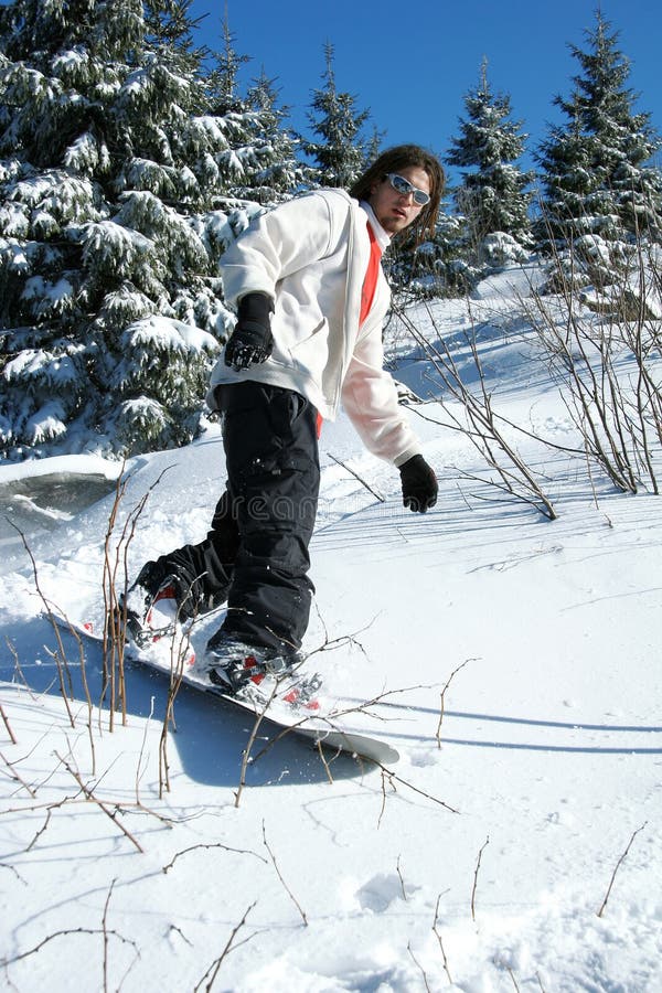 Young snowboarder stock photo. Image of crazy, snowboarding - 12087736