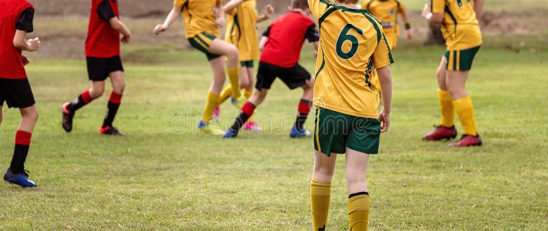Young Soccer Players Learning the Game Stock Photo - Image of length ...