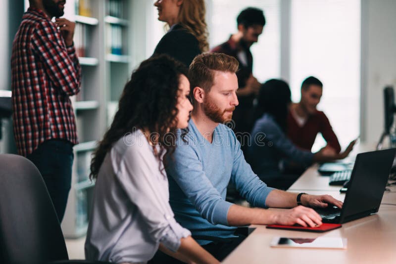 Software Engineers Working on Project and Programming in Company Stock ...