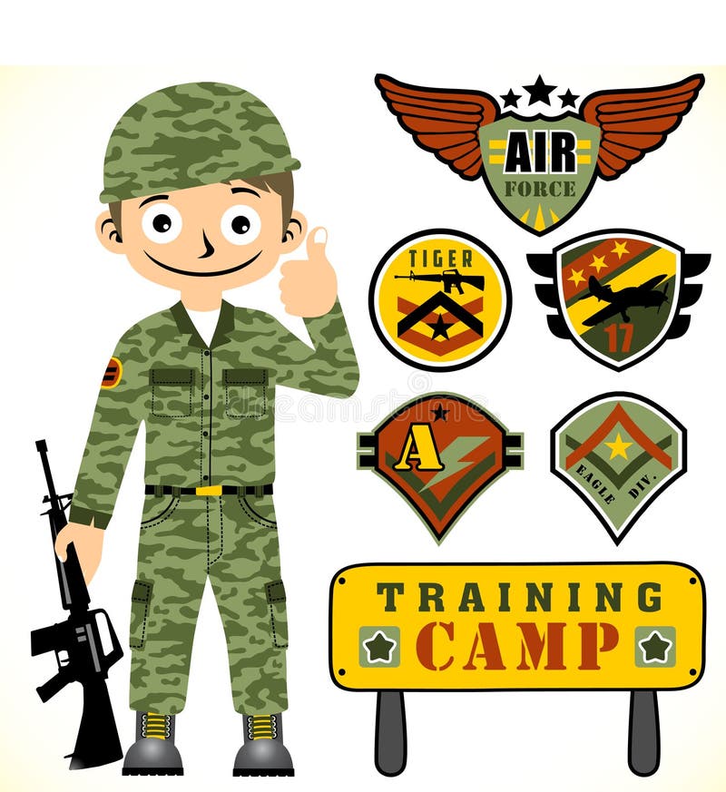 Young soldier stock vector. Illustration of boots, helmet - 97279822