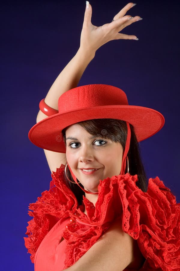 Spanish motion in blue stock image. Image of gypsy, exotic - 4258807
