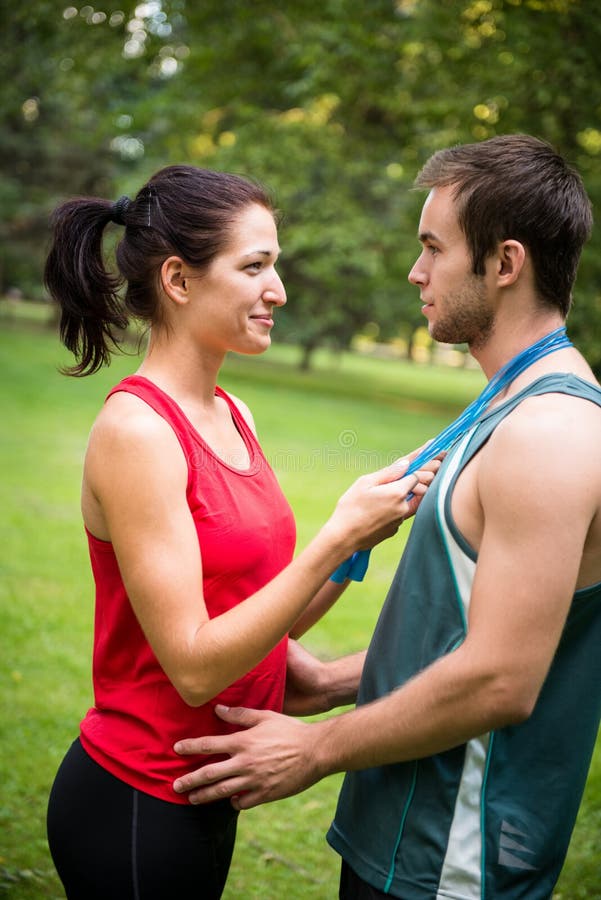 Young sport couple in love stock image. Image of real - 28805459