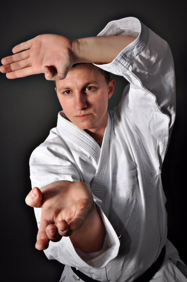 Karate man stock image. Image of activity, artist, defense - 18091651