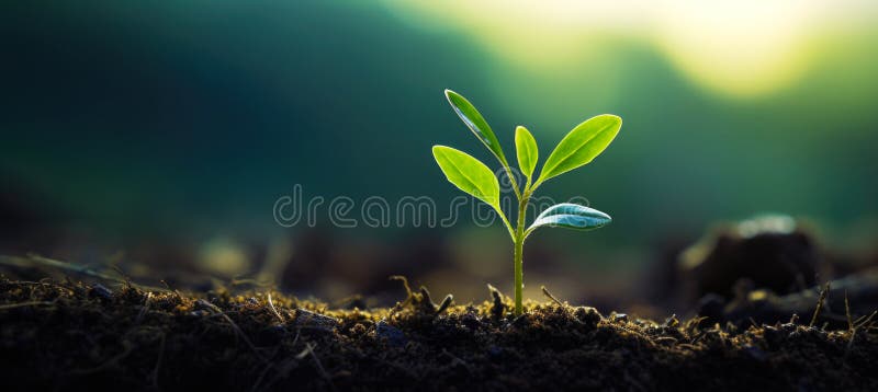 Young Sprout Banner stock illustration. Illustration of concept - 288003486